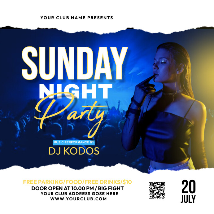 Plantilla de White Maximalist Party Flyer Instagram Post | PosterMyWall