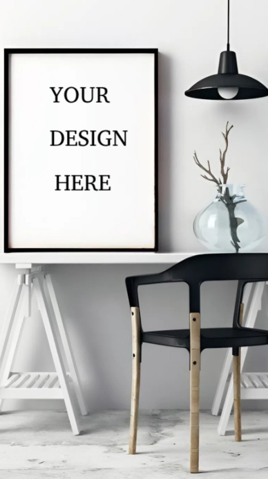 White Maximalist Photo Mockup Instagram Story Template | PosterMyWall