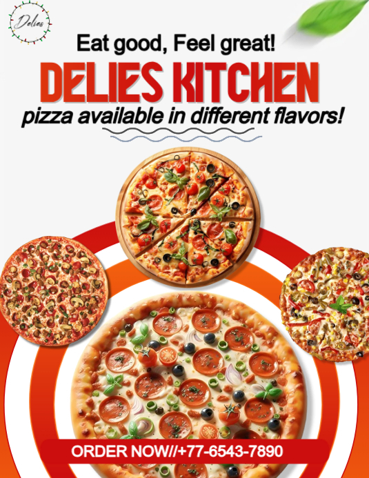 White Maximalist Pizza Sales Flyer Flyer (us Letter) Template ...