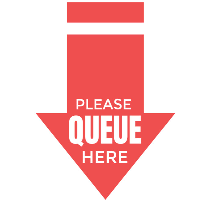 Copy of White Maximalist Please Queue Here Sign Poster Instagram Post ...