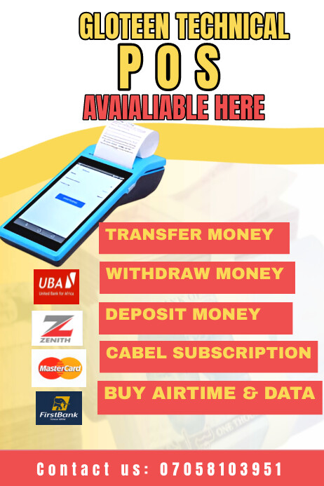 Copy of White Maximalist Pos Service Poster | PosterMyWall