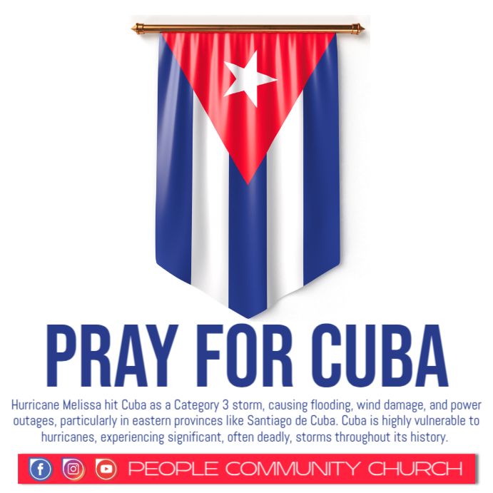 Plantilla de White Maximalist Pray For Cuba Instagram Post | PosterMyWall