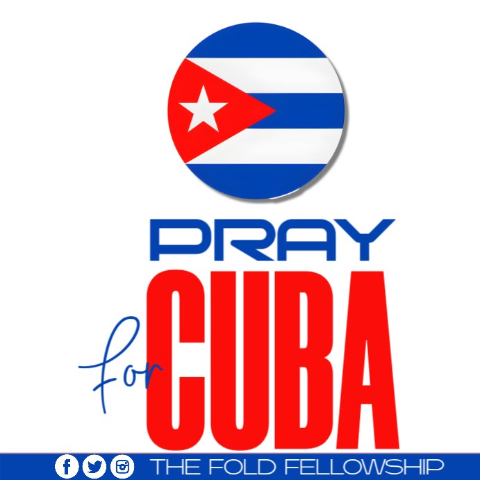 Plantilla de White Maximalist Pray For Cuba Instagram Post | PosterMyWall