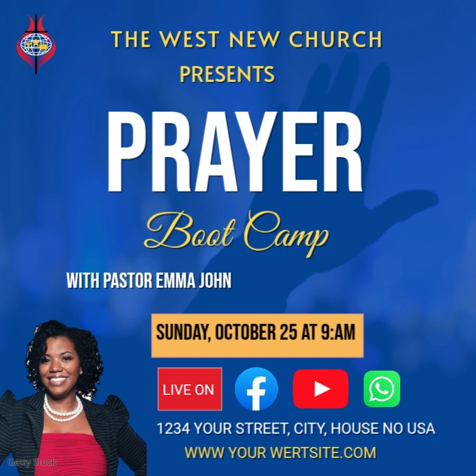 Copy of White Maximalist Prayer Boot Camp Instagram Post | PosterMyWall