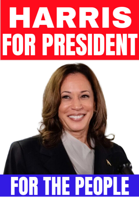 White Maximalist Presidential Election Sign A3 Template | PosterMyWall