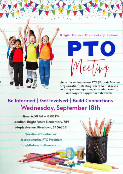 Copy of White Maximalist Pto Meeting A4 | PosterMyWall