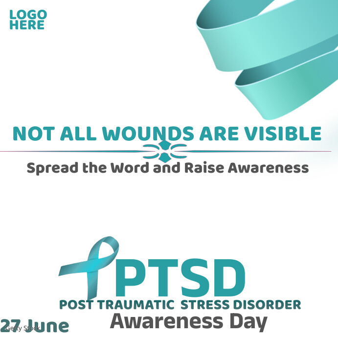 Copy of White Maximalist Ptsd Awareness Day Flyer Des | PosterMyWall