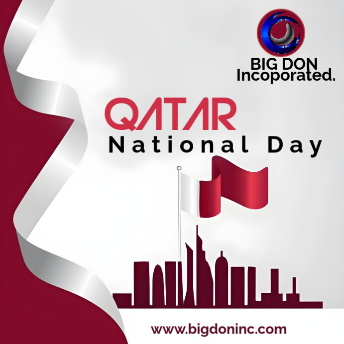 Copy of White Maximalist Qatar Day Instagram Post | PosterMyWall