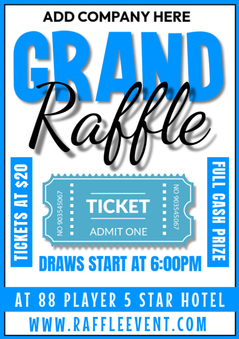 Copy of White Maximalist Raffle Ticket A3 | PosterMyWall