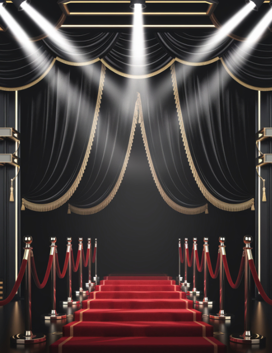 White Maximalist Red Carpet Entrance Ambiences Flyer (us Letter ...