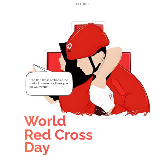 Copy of White Maximalist Red Cross Instagram Post | PosterMyWall