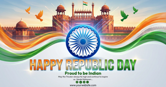 White Maximalist Republic Day Facebook Shared Image Template | PosterMyWall