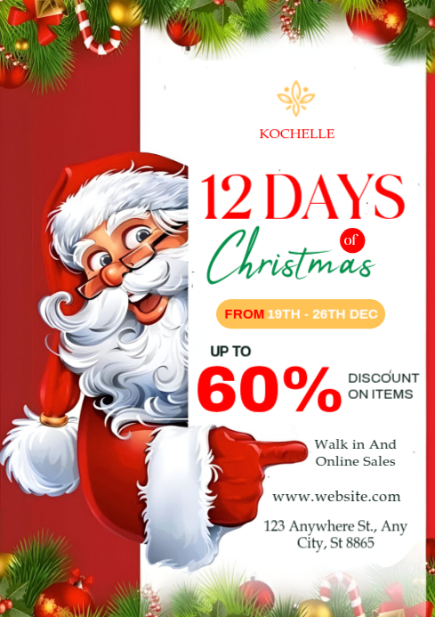 White Maximalist Sales Discount A4 Template | PosterMyWall