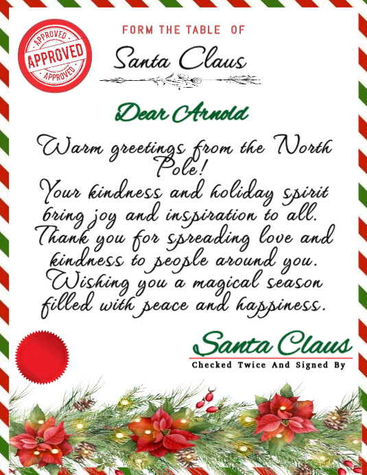 Copy of White Maximalist Santa's Desk Greetings & Wishes Hub Flyer (us ...