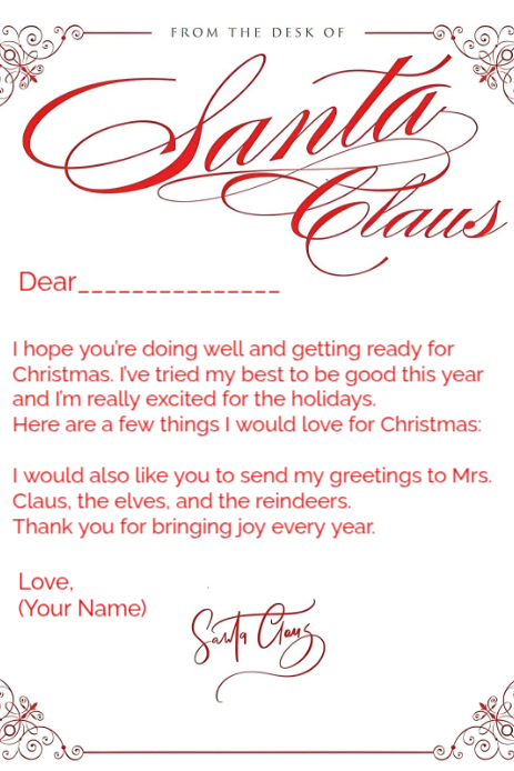 White Maximalist Santa Clause Pinterest Graphic Template | PosterMyWall