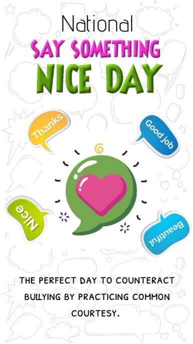 Plantilla de White Maximalist Say Something Nice Day Insta | PosterMyWall