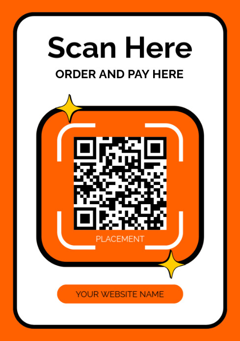 Copy of White Maximalist Scan Here Qr Code Flyers A4 | PosterMyWall