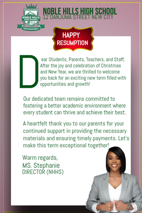 Copy of White Maximalist School Resumption Happy Poster | PosterMyWall