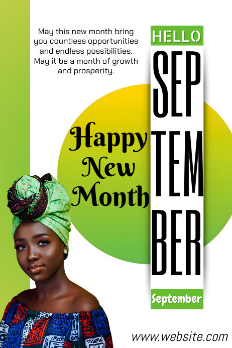Plantilla de White Maximalist September Greetings Poster | PosterMyWall