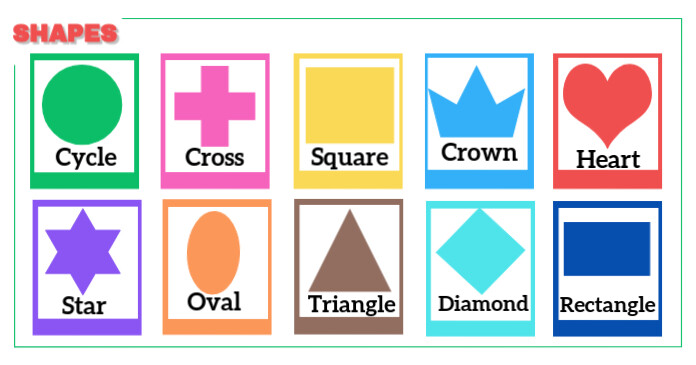 White Maximalist Shapes Flashcard Facebook Shared Image Template | PosterMyWall