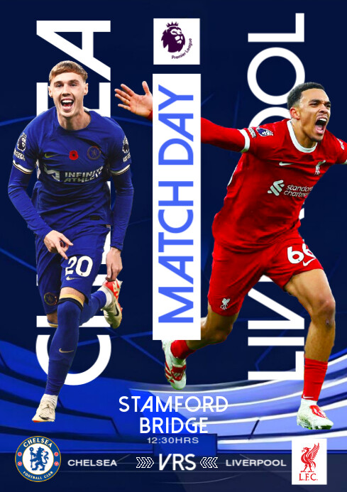 White Maximalist Soccer Match Game Day Match Design A4 Template | PosterMyWall