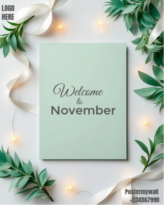 White Maximalist Soft Green Welcome To November Design Instagram ...
