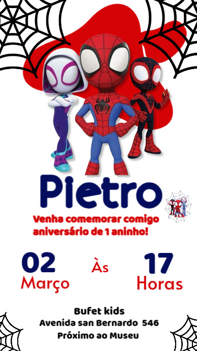 White Maximalist Spiderman Birthday Party Invitation Template Instagram ...