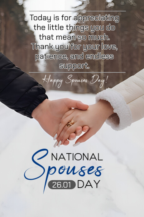 Plantilla de White Maximalist Spouses Day Poster | PosterMyWall