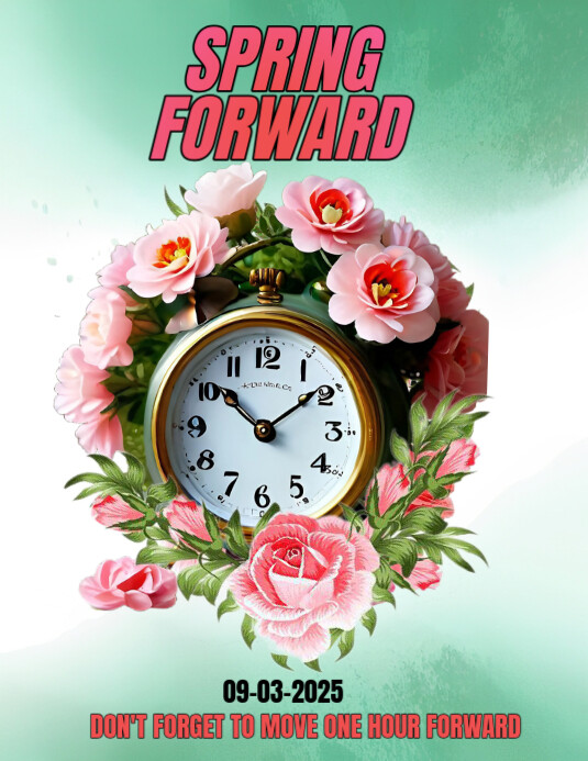 Copy of White Maximalist Spring Forward Tonight 9th March 2025 Flyer ...