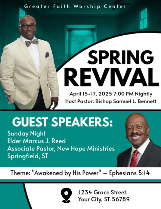 Copy of White Maximalist Spring Revival Flyer (us Letter) | PosterMyWall