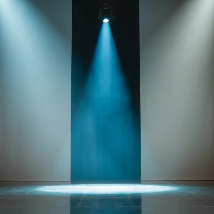 White Maximalist Stage Spotlight Instagram Post Template | PosterMyWall