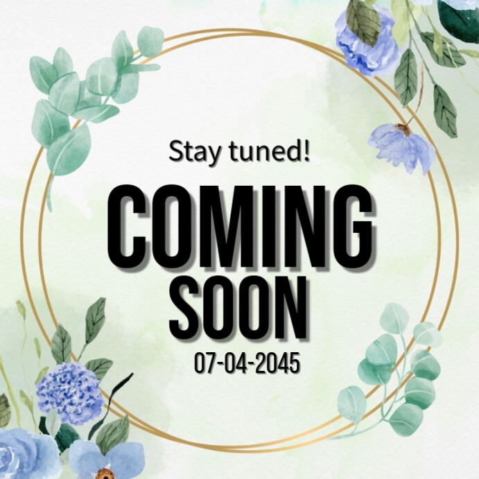 White Maximalist Stay Tuned Coming Soon Poster Instagram Post Template ...