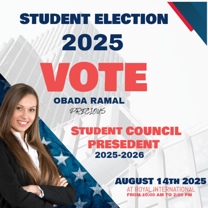 White Maximalist Student Election 2025 Presedent Chair Ship Vote For ...