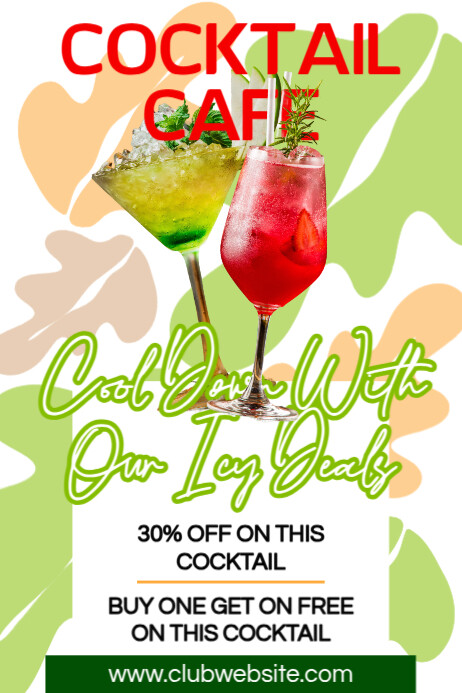 Plantilla de White Maximalist Summer Cocktail Ad Poster | PosterMyWall