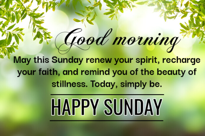Green Happy Sunday Posters Template | PosterMyWall