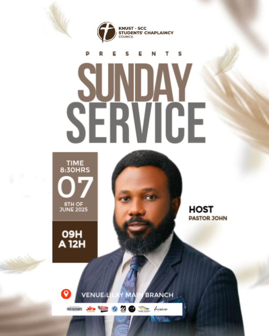 White Maximalist Sunday Service Instagram Portrait Template | PosterMyWall
