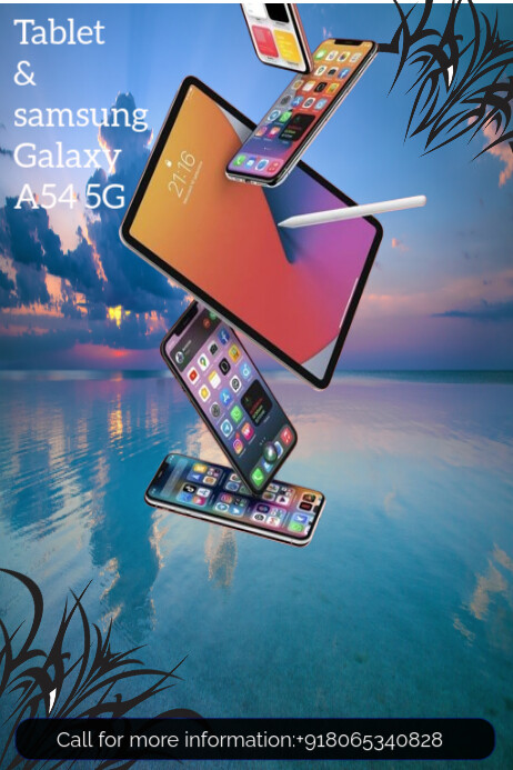 Copy of White Maximalist Tablet And Samsung Flyers Poster | PosterMyWall