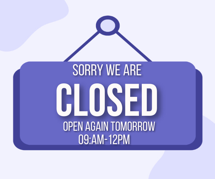 Plantilla de White Maximalist Temporary Closed Notice Temp | PosterMyWall
