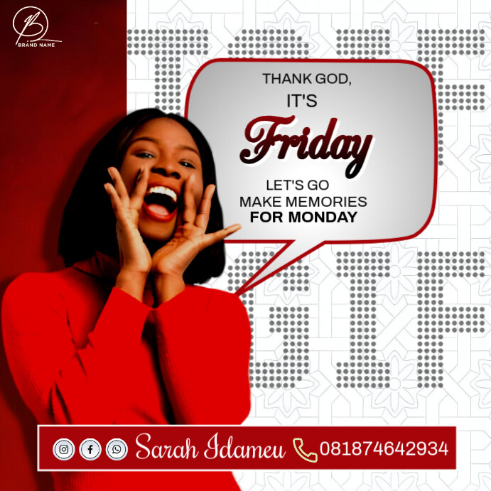 Copy of White Maximalist Tgif Post Instagram Post | PosterMyWall