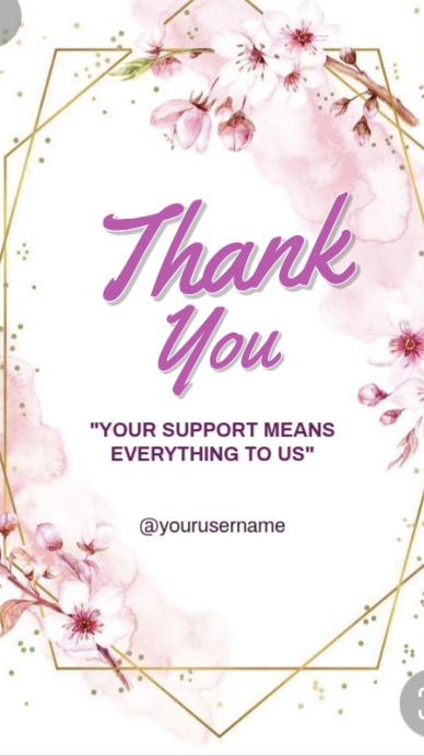 White Maximalist Thank You Card Instagram Story Template | PosterMyWall