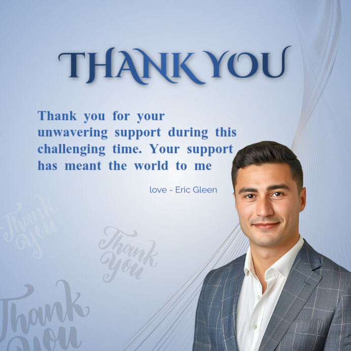 White Maximalist Thank You Flyer Square (1:1) Template | PosterMyWall