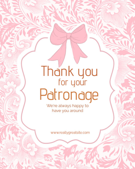 White Maximalist Thank You For Your Patronage Instagram Portrait ...