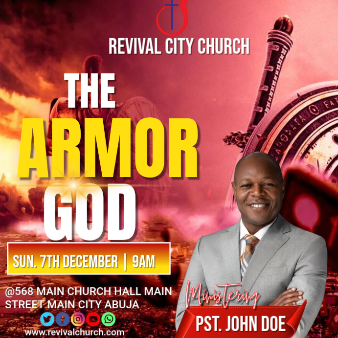 Copy of White Maximalist The Armour Of God Instagram Post | PosterMyWall