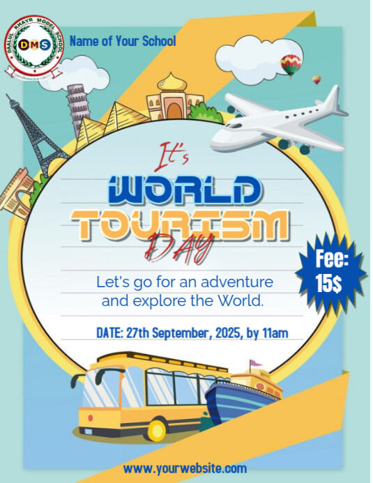 White Maximalist Tourism School Trip Field Flyer Flyer (us Letter ...