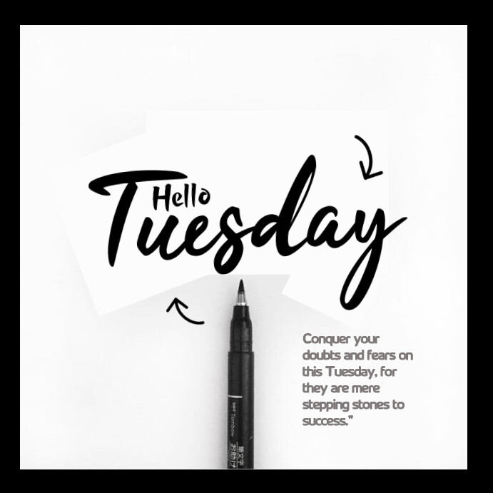 White Maximalist Tuesday Instagram Post Template | PosterMyWall