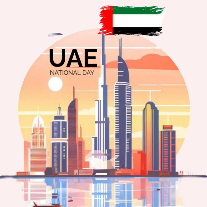 White Maximalist Uae Instagram Post Template | PosterMyWall