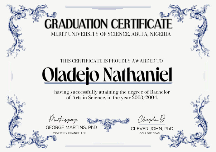 Plantilla de White Maximalist University Graduation Certif | PosterMyWall