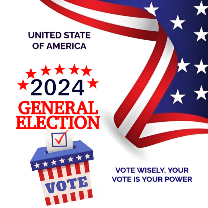 White Maximalist Usa Election Instagram Post Template | PosterMyWall