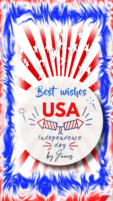 White Maximalist Usa Independence Day Instagr Template | PosterMyWall