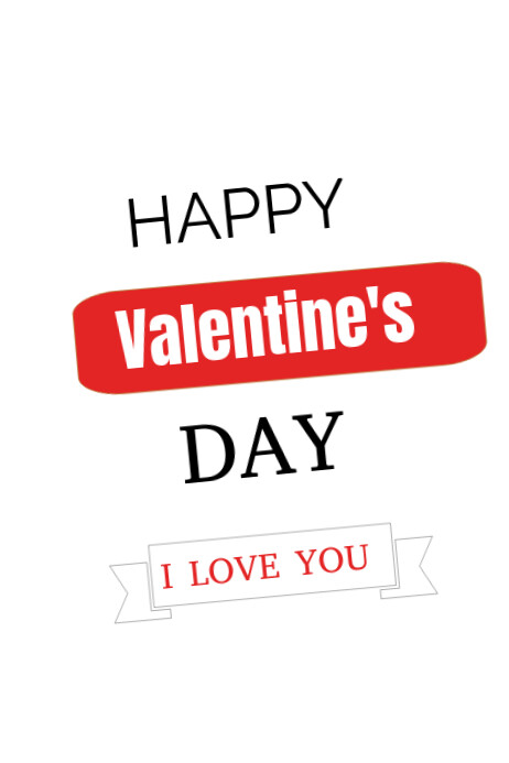 White Maximalist Valentine's Day Card Poster Template | PosterMyWall